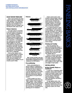 Paneling Basics - Pattern and Installation Summary – WWPA Store